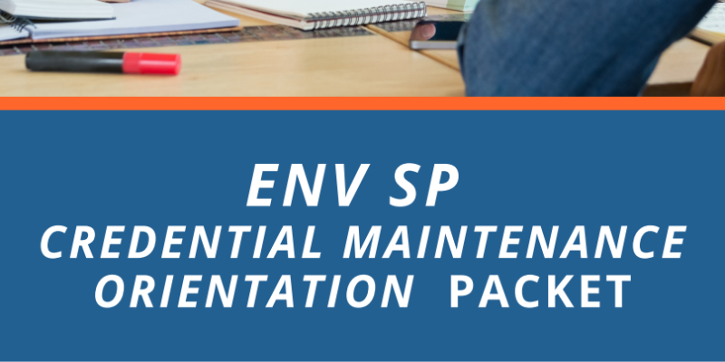 Credential Maintenance Orientation Packet - Institute for Sustainable ...